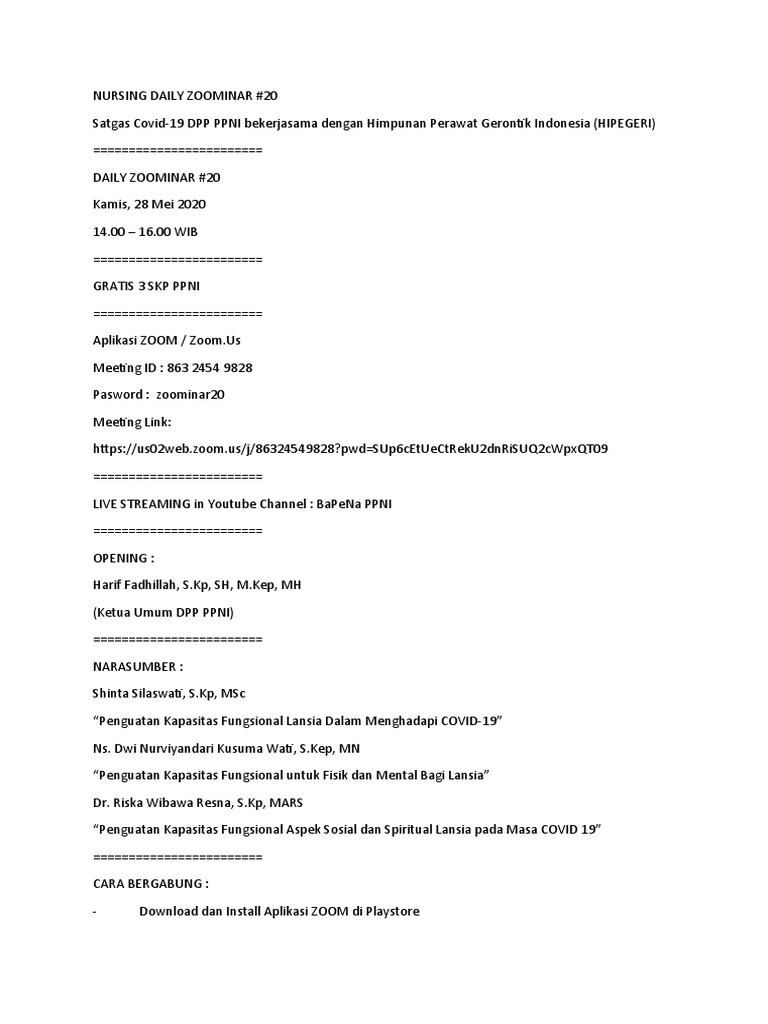 Notulen Zoominar 20 Bapena Ppni | PDF