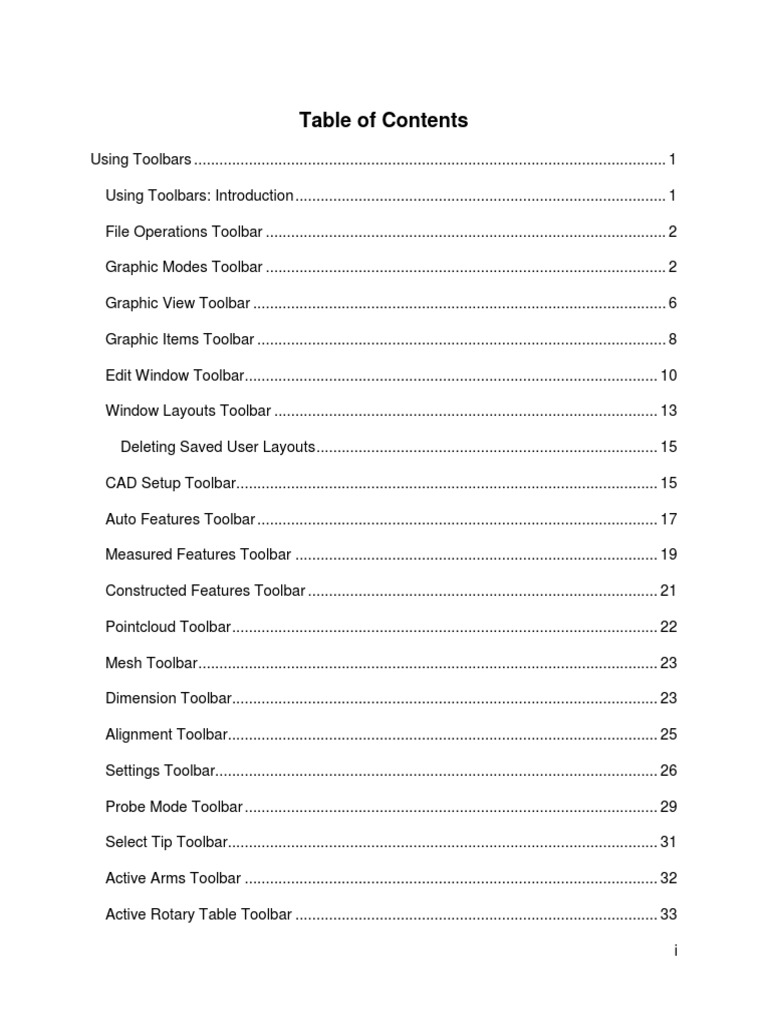Hexagon Pc-Dmis 10 - Using Toolbars | PDF | Computer Aided Design ...