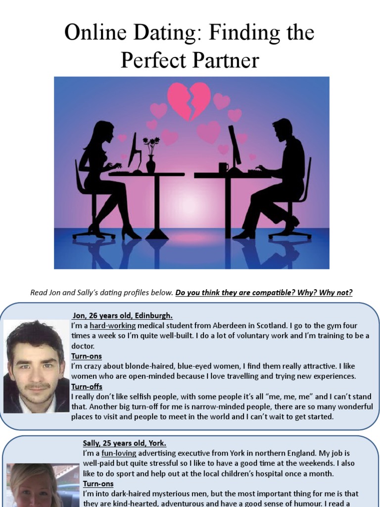 Online Dating Profiles: Jon & Sally | PDF | Grammar | Languages