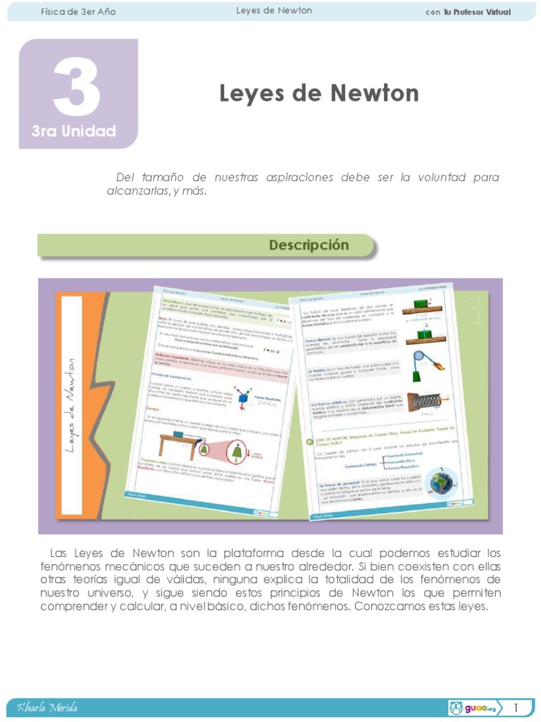 Leyes de Newton | PDF | Fuerza | Las leyes del movimiento de Newton