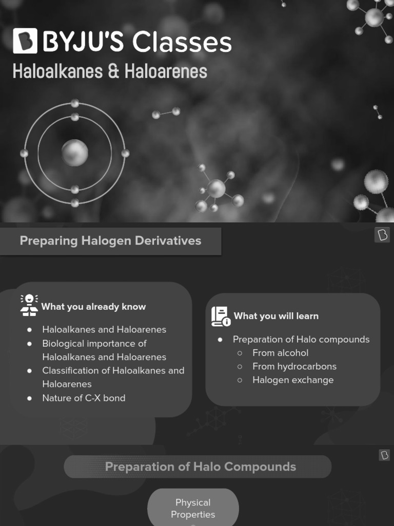 Preparing Halogen Derivatives | PDF | Alcohol | Alkane