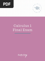 Calculus 1.final Exam | PDF | Mathematics | Mathematical Concepts