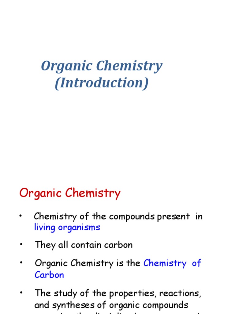Organic Chemistry - 103 - Lecture 1 | PDF | Organic Compounds | Isomer