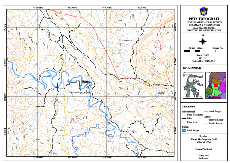 Peta Topografi | PDF