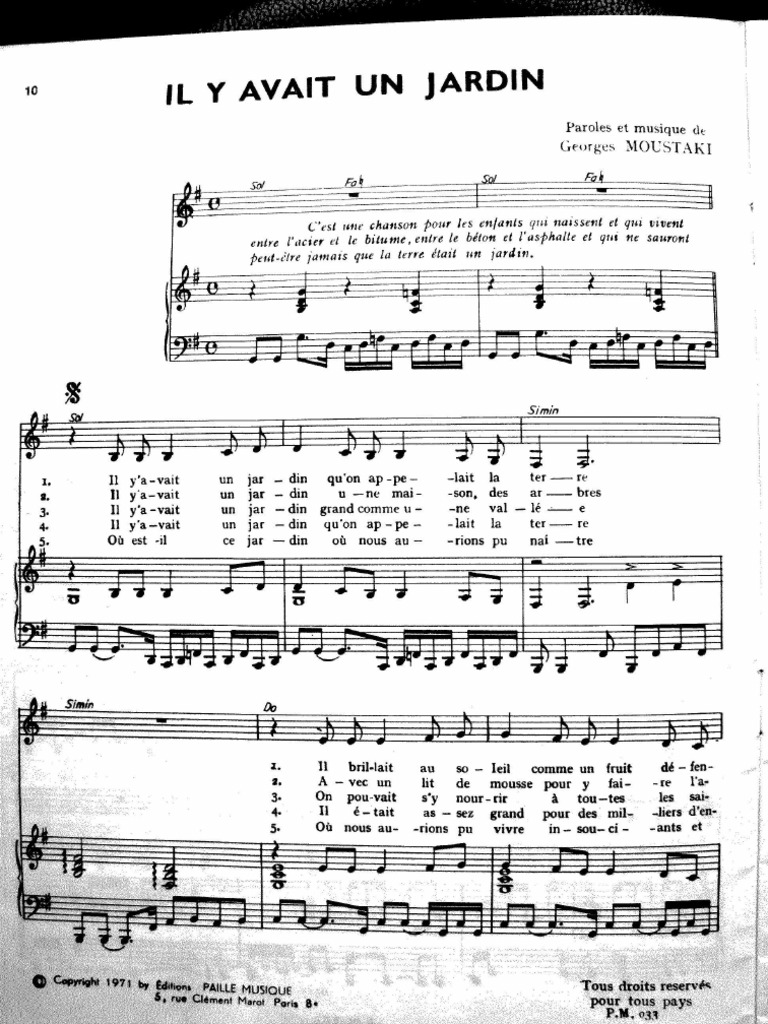 Il y Avait Un Jardin | PDF