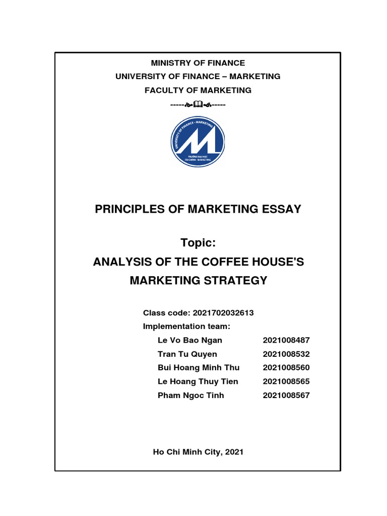 Coffee House Marketing Strategy Analysis | PDF | Marketing | Market ...