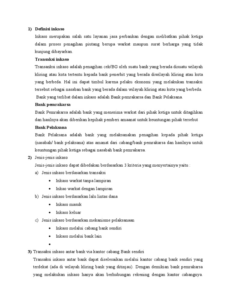 Memahami Pengertian Inkaso | PDF