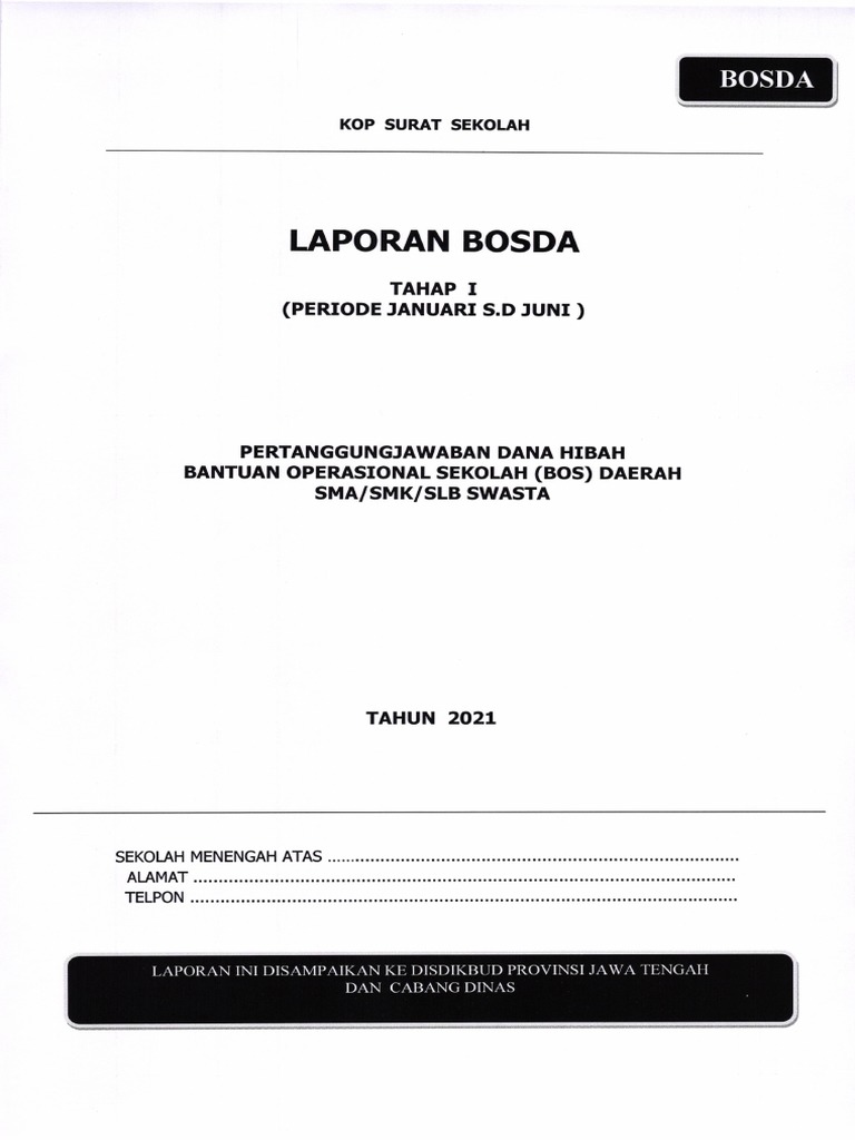 Laporan: Bosda | PDF | Pengelolaan Keuangan & Uang