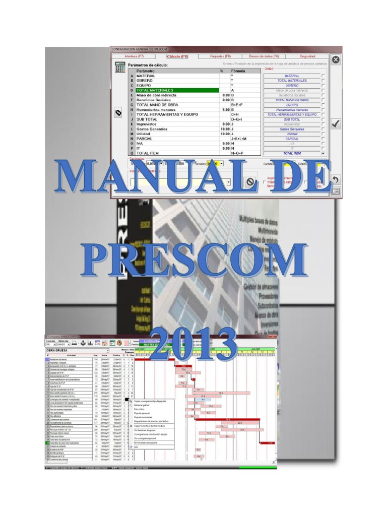 Manual de Prescom 2013 | PDF | Archivo de computadora | Bases de datos