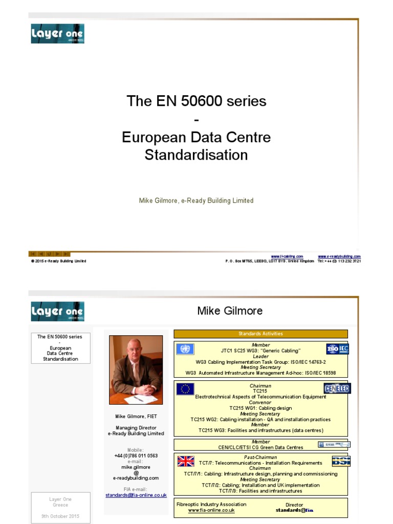 The en 50600 Series European Data Centre | PDF | Data Center | Computing