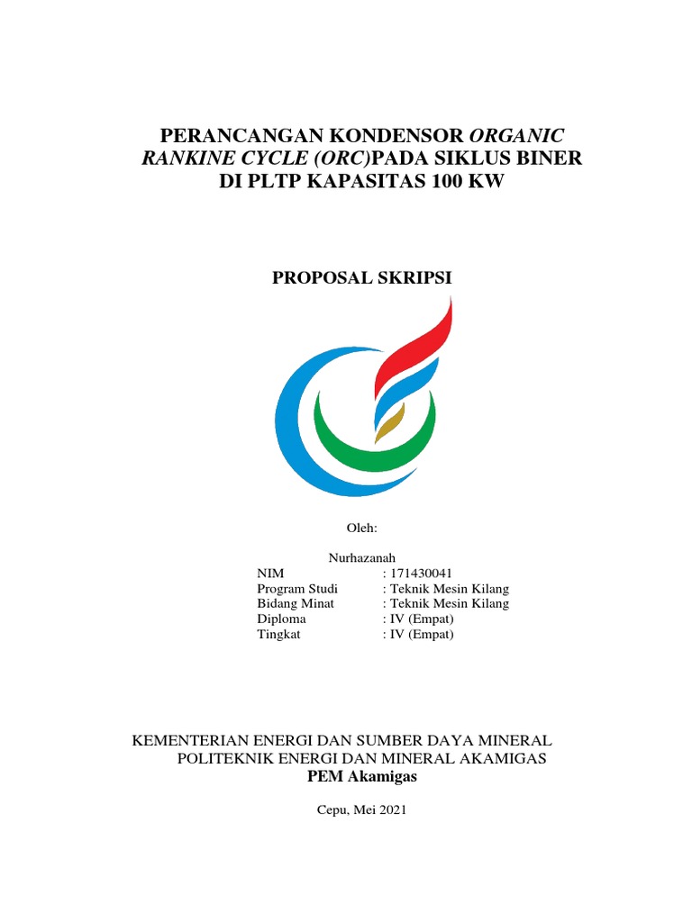 Desain Kondensor ORC di PLTP 100 kW | PDF | Griya & Taman | Sains ...