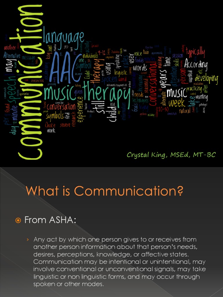 AAC in Music Therapy | PDF | Part Of Speech | Language Mechanics