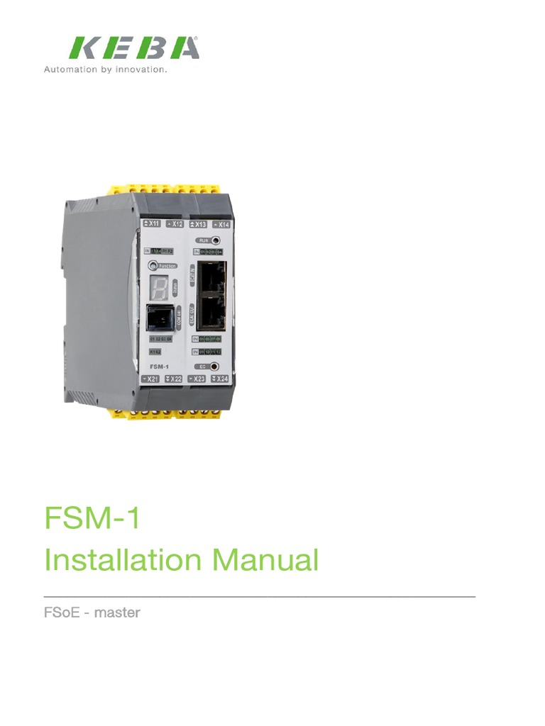 Fsm-1 Installation Manual: Fsoe - Master | PDF | Switch | Computer Network