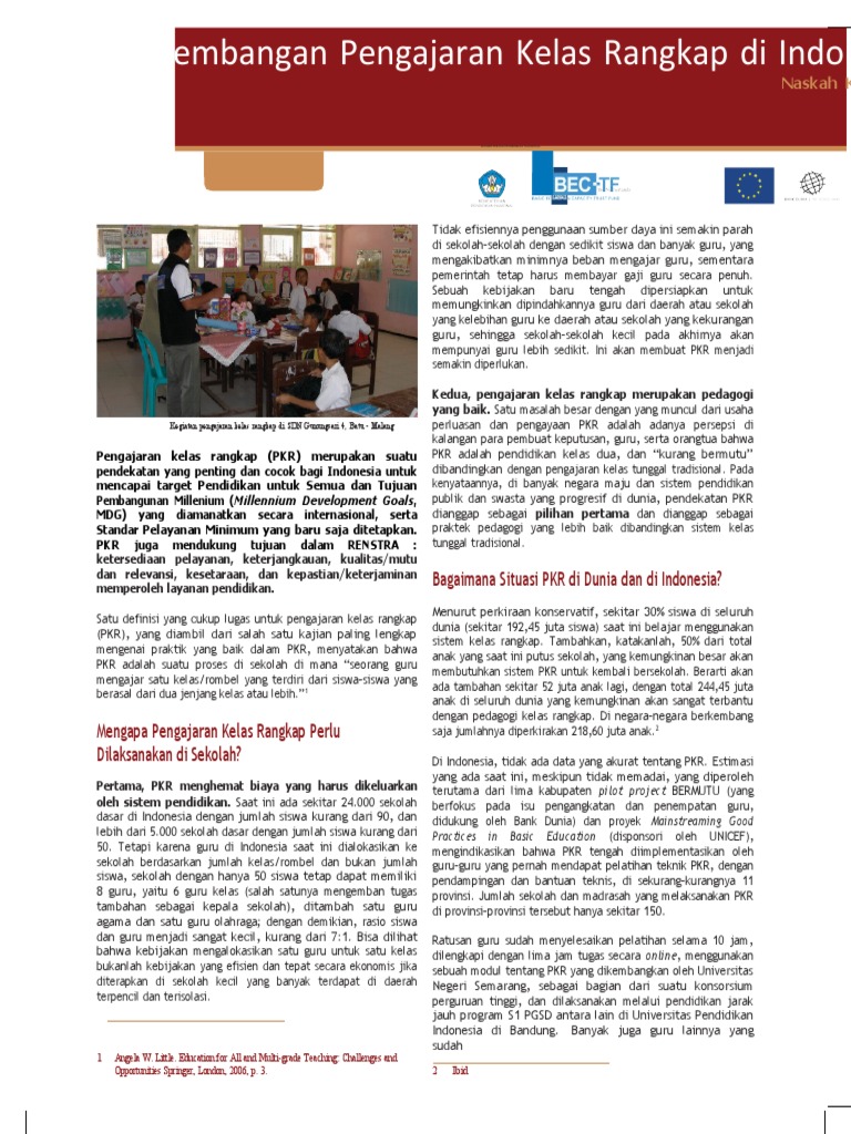 PKR Multigrade Teaching Policy Brief - Bahasa Ind - Final | PDF