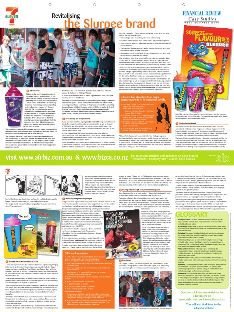 7eleven Case Study Slurpee | PDF | Brand | Retail