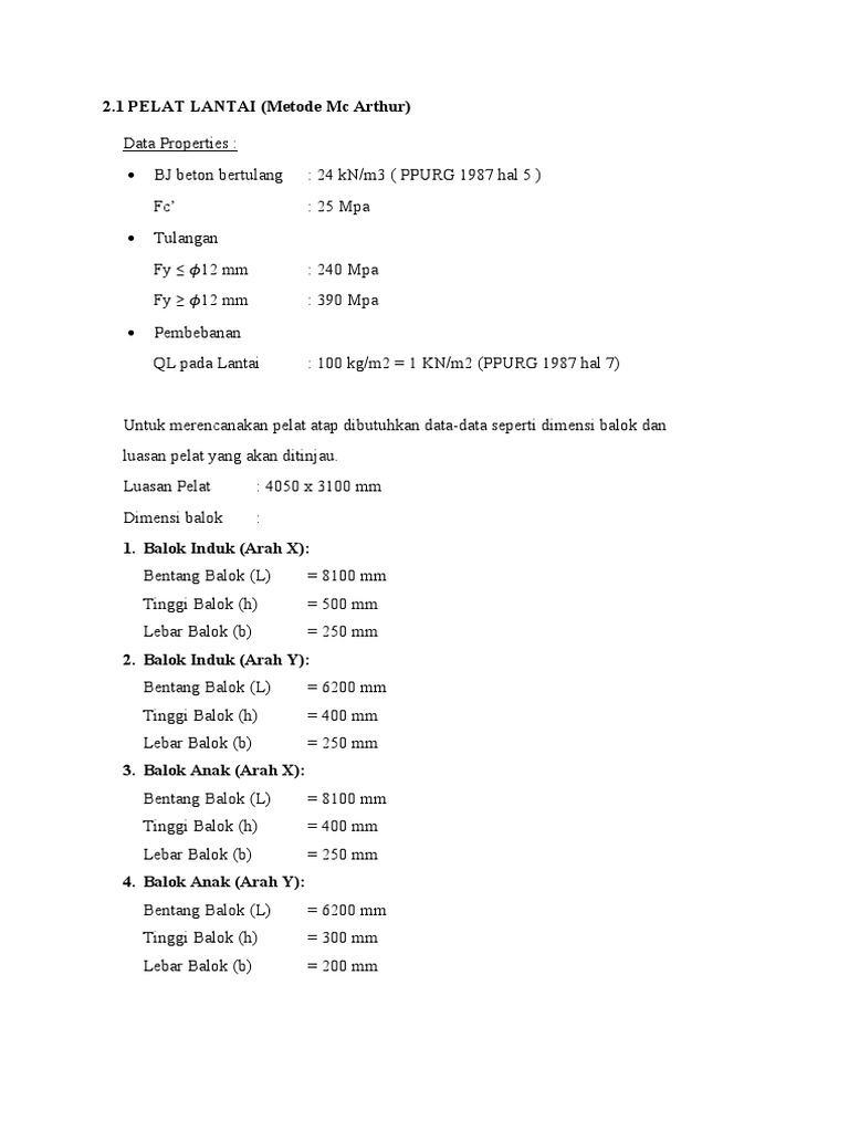 BAB 2 Plat Lantai Derryl | PDF | Metode & Bahan Ajar