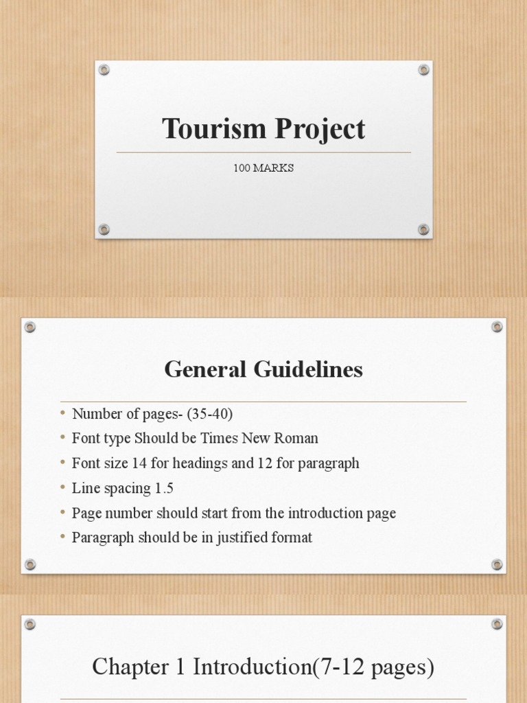 Tourism Project: 100 MARKS | PDF