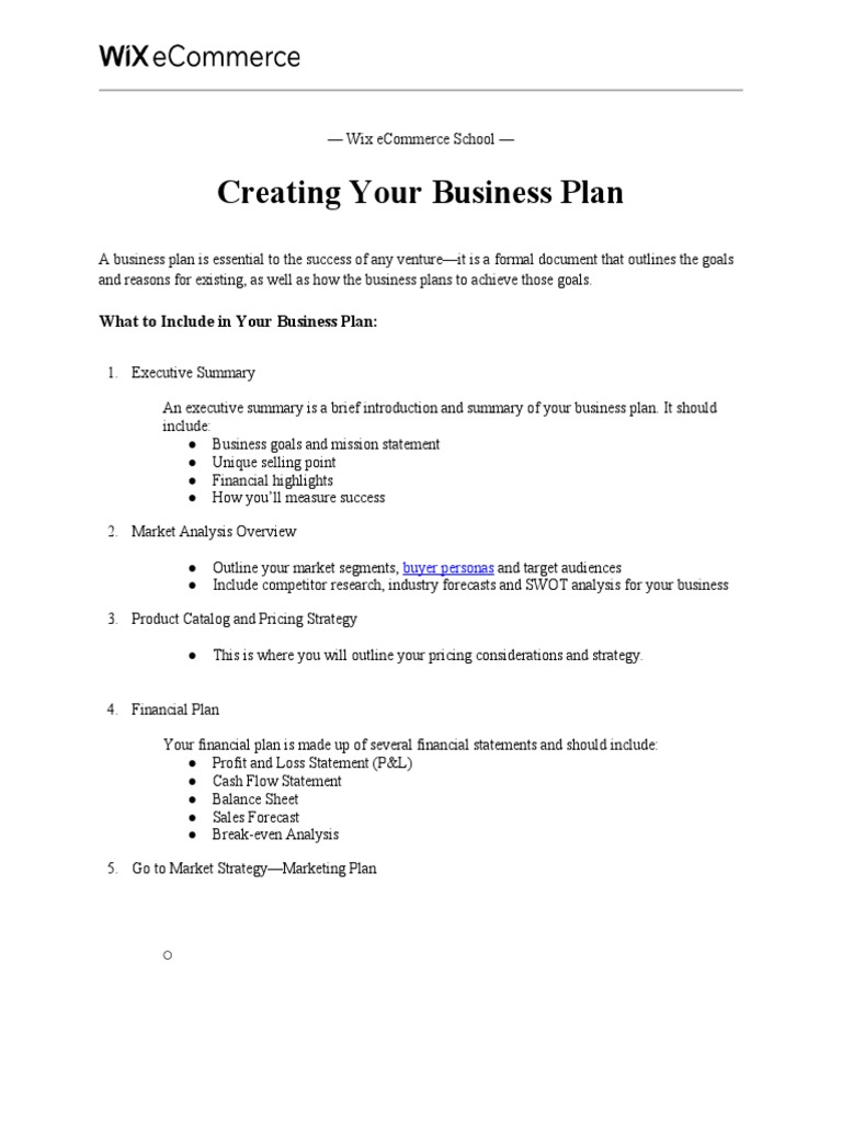 How To Create Your Business Plan | PDF