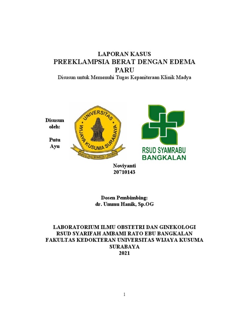 Laporan Kasus PEB Dengan Edema Paru | PDF