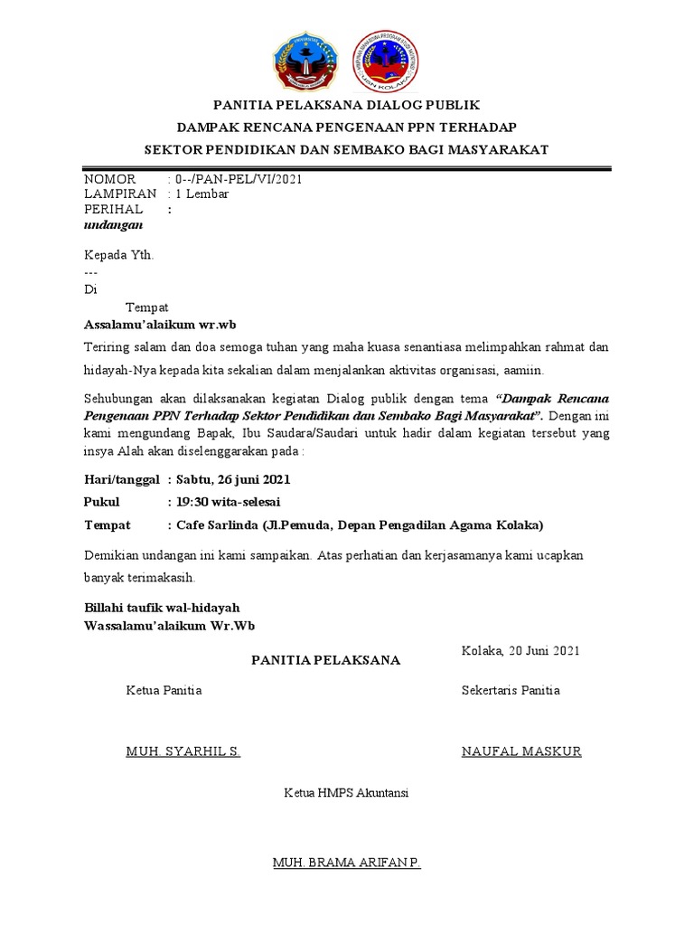 Undangan Bazar Dan Dialog HMPS AKUNTANSI-dikonversi | PDF