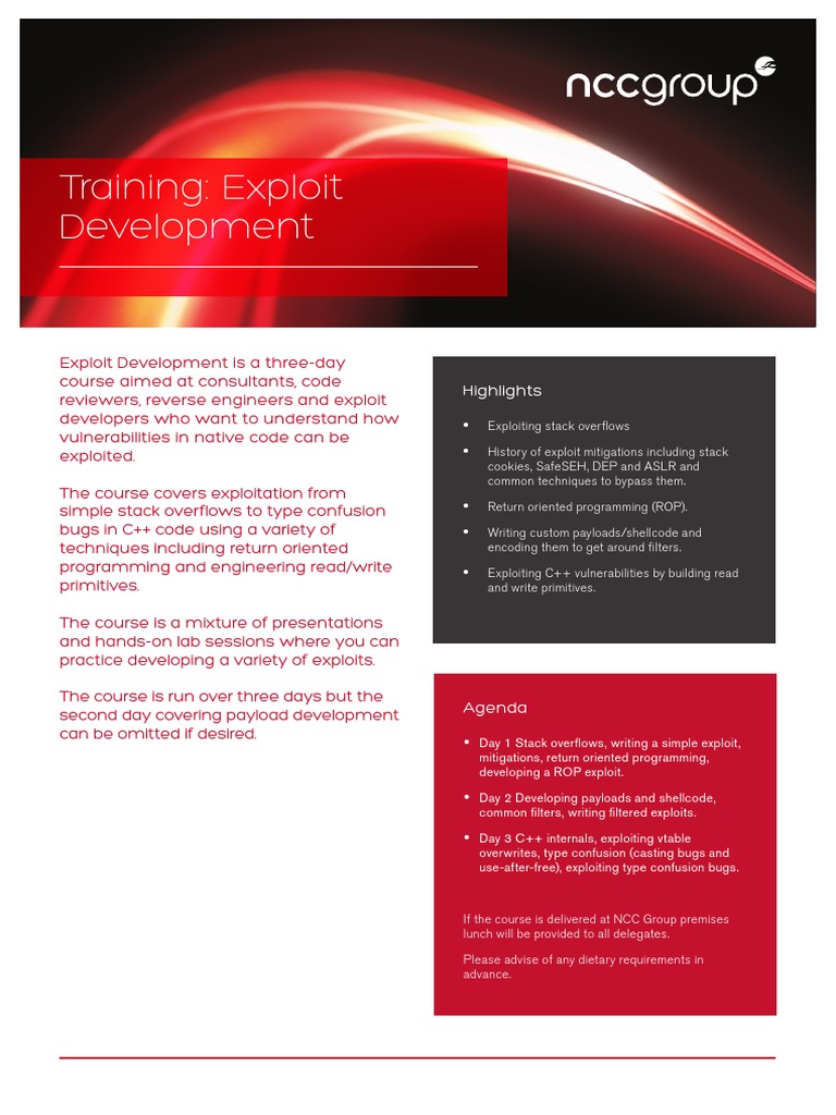 Training - Exploit Development | PDF | Debugging | Microsoft Windows