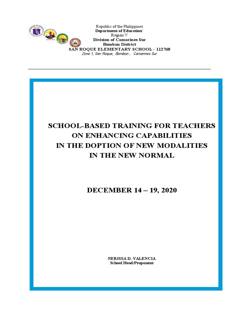 Proposal 2020 Inset 1 | Download Free PDF | Teachers | Learning