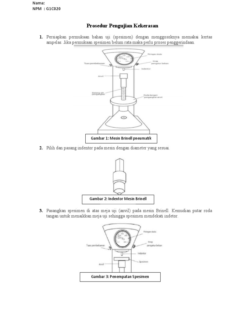 Prosedur Pengujian Material Teknik | PDF