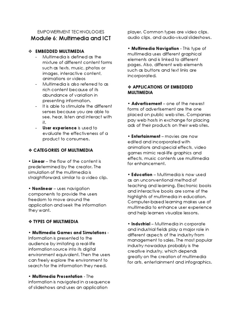 Emptech - Module 6 | PDF | Multimedia | World Wide Web