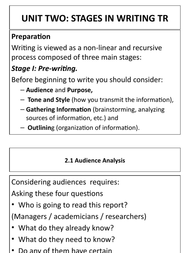 Stages of Technical Report Writing | PDF | Technical Communication ...
