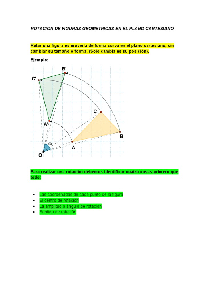 Iniciando Rotacion de Figuras | PDF