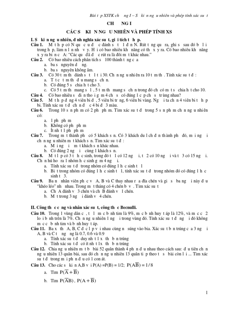 Bai Tap XSTK | PDF