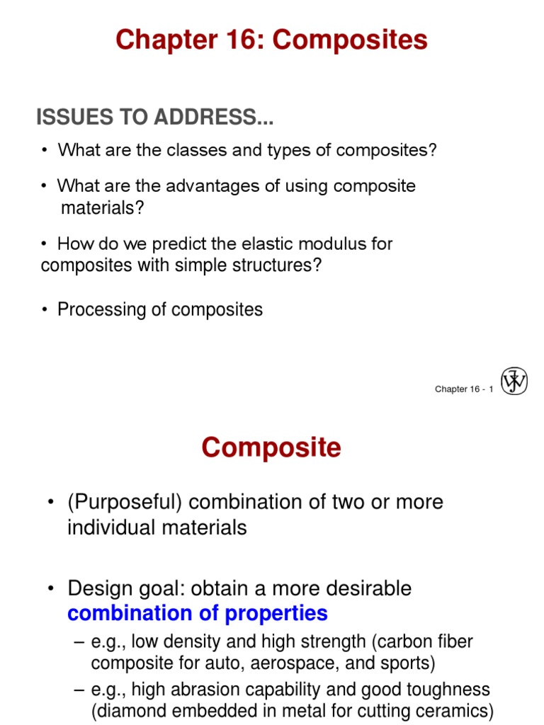 Chapter 16: Composites: Issues To Address.. | PDF | Composite Material ...