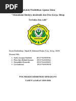 Makalah Budaya Akademik & Etos Kerja, Sikap Terbuka Dan Adil Kelompok 10 | PDF