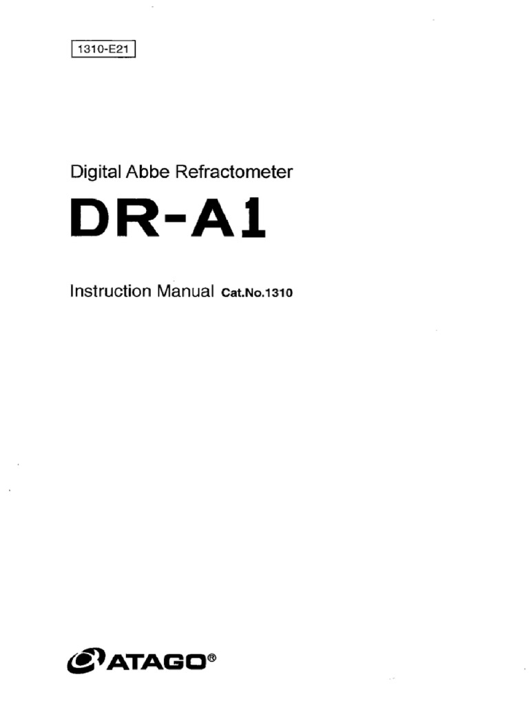 Instruction Manual DRA-1 | PDF