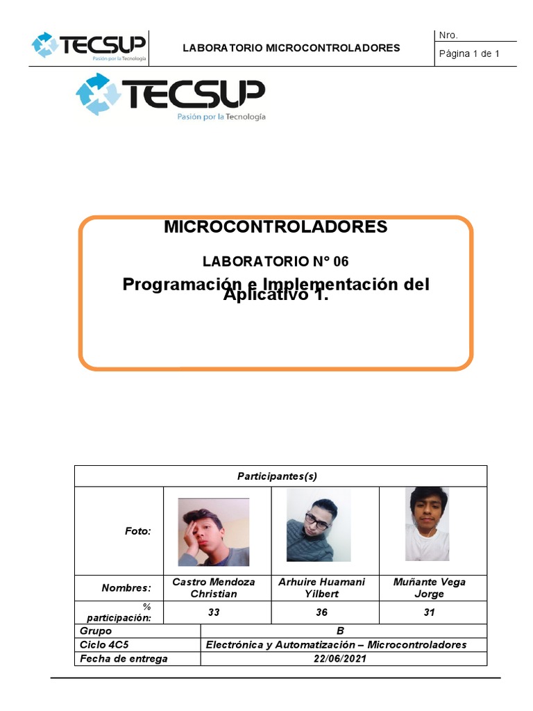 Lab 06 Programación e Implementación Del Aplicativo 1 | PDF ...
