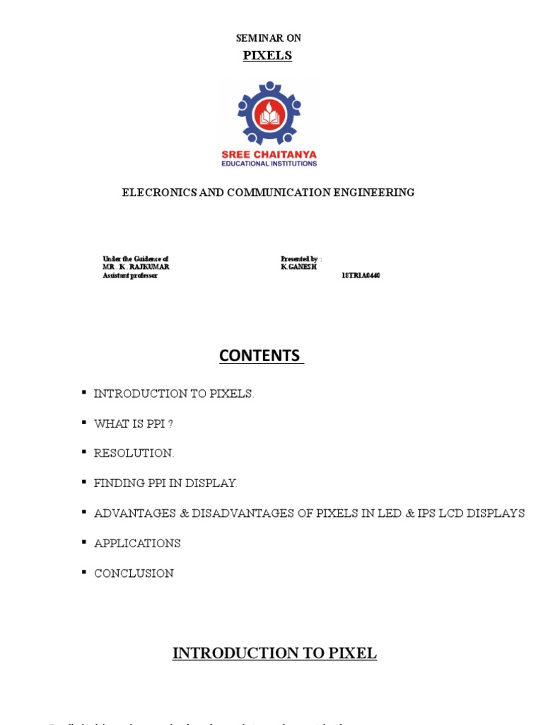 PIXELS | PDF | Pixel | Display Resolution