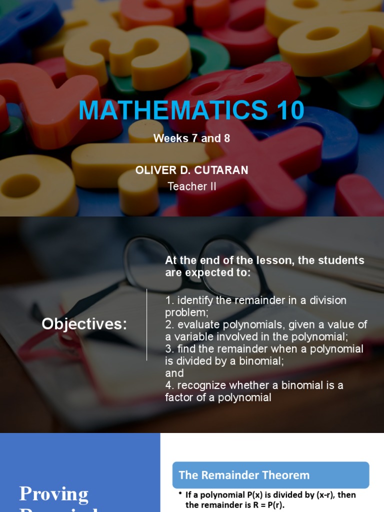 Mathematics 10 Pdf Zero Of A Function Factorization