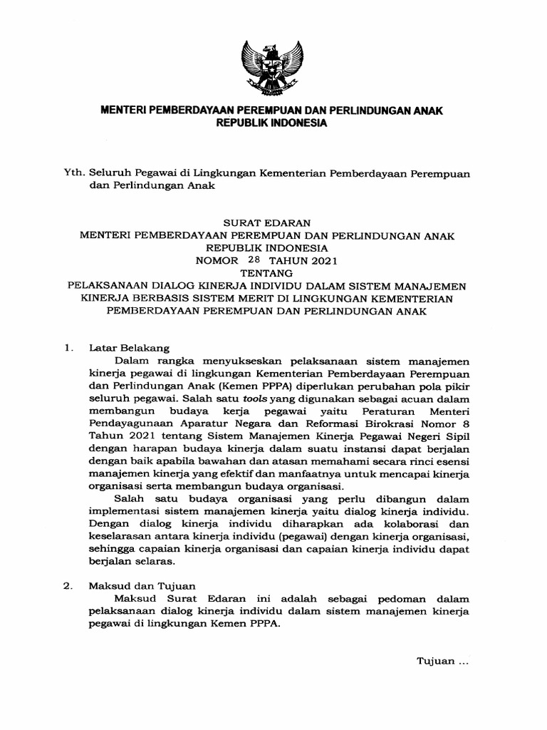 Dialog Kinerja Individu Kemen PPPA | PDF | Karier & Perkembangan | Bisnis