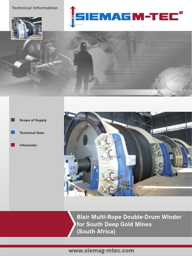 Blair Multi-Rope Double-Drum Winder For South Deep Gold Mines (South ...