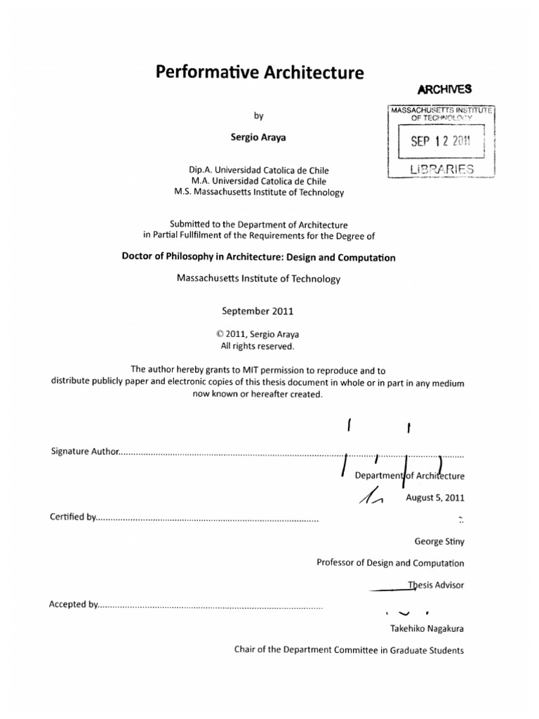 Performative Architecture: Sergio Araya | PDF | Design | Time
