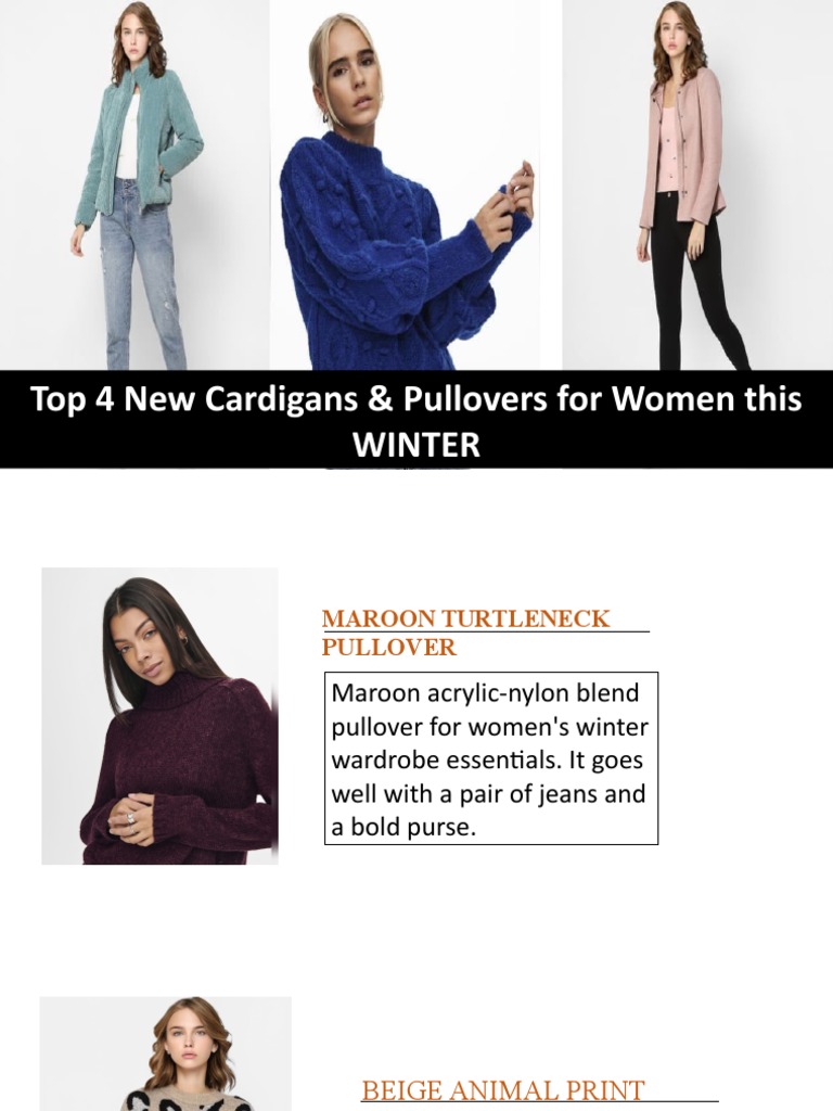 4 Stylish Cardigans & Pullovers You Need To Know About | PDF