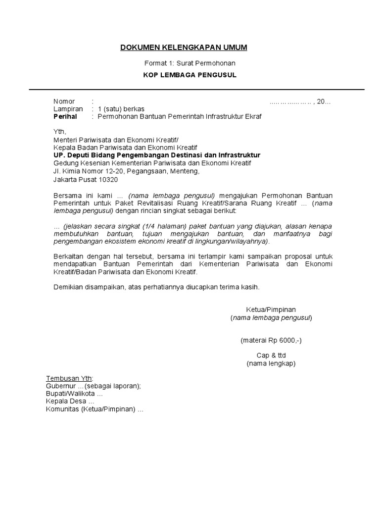 Dokumen Kelengkapan Umum | PDF