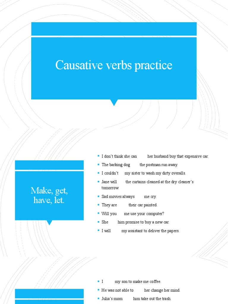 Causative Verbs Review | PDF