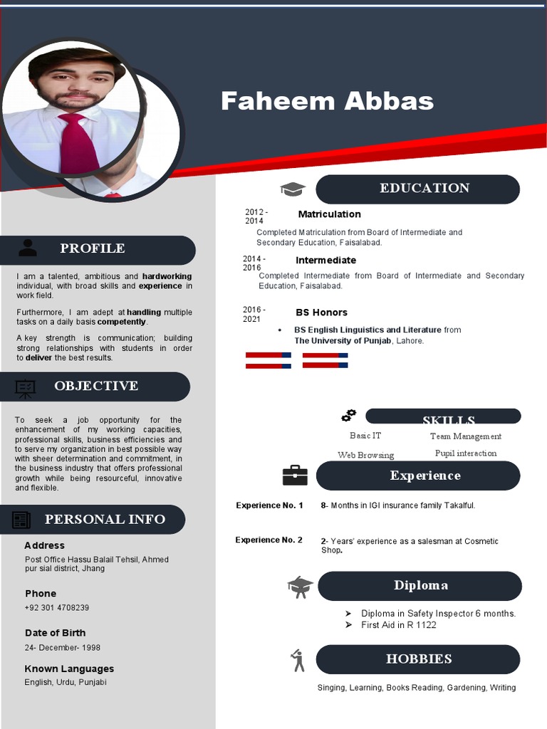 Faheem CV 2021 | PDF | Learning | Human Communication