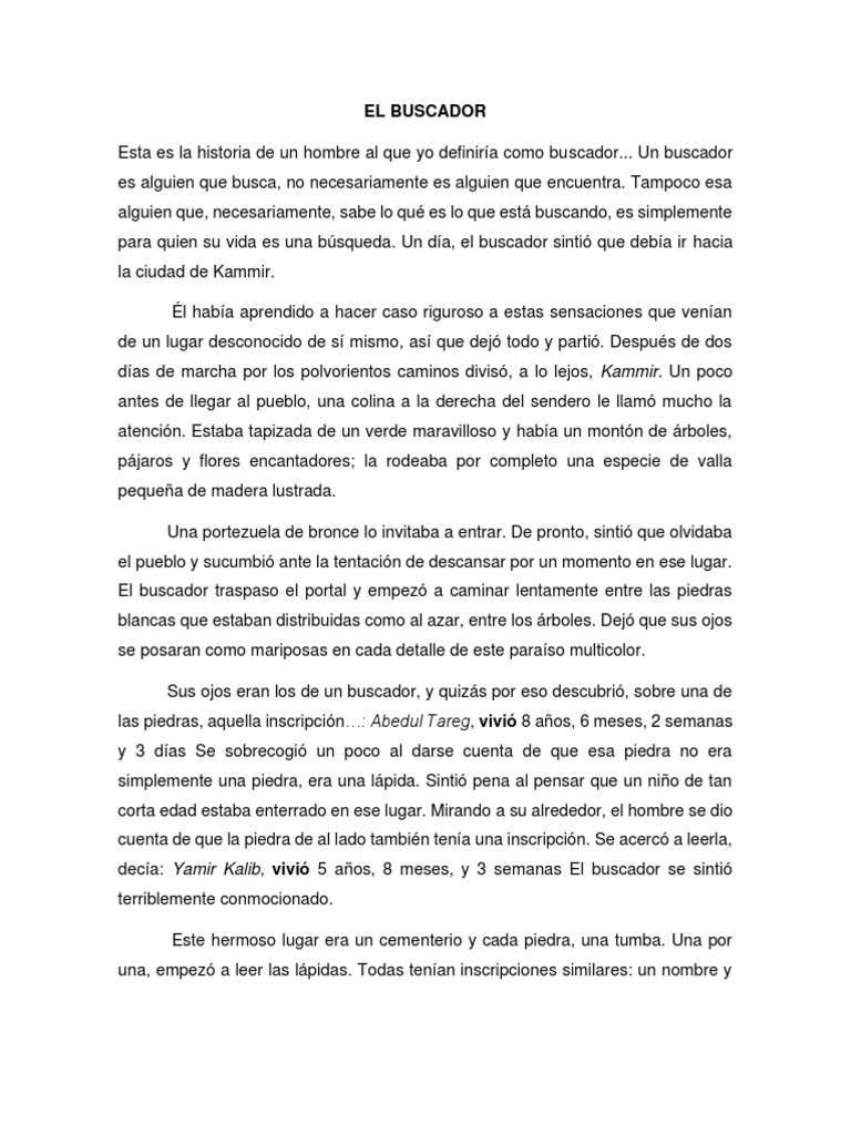 El buscador de Jorge Bucay: Resumen | PDF | Novela negra, policíaca y ...