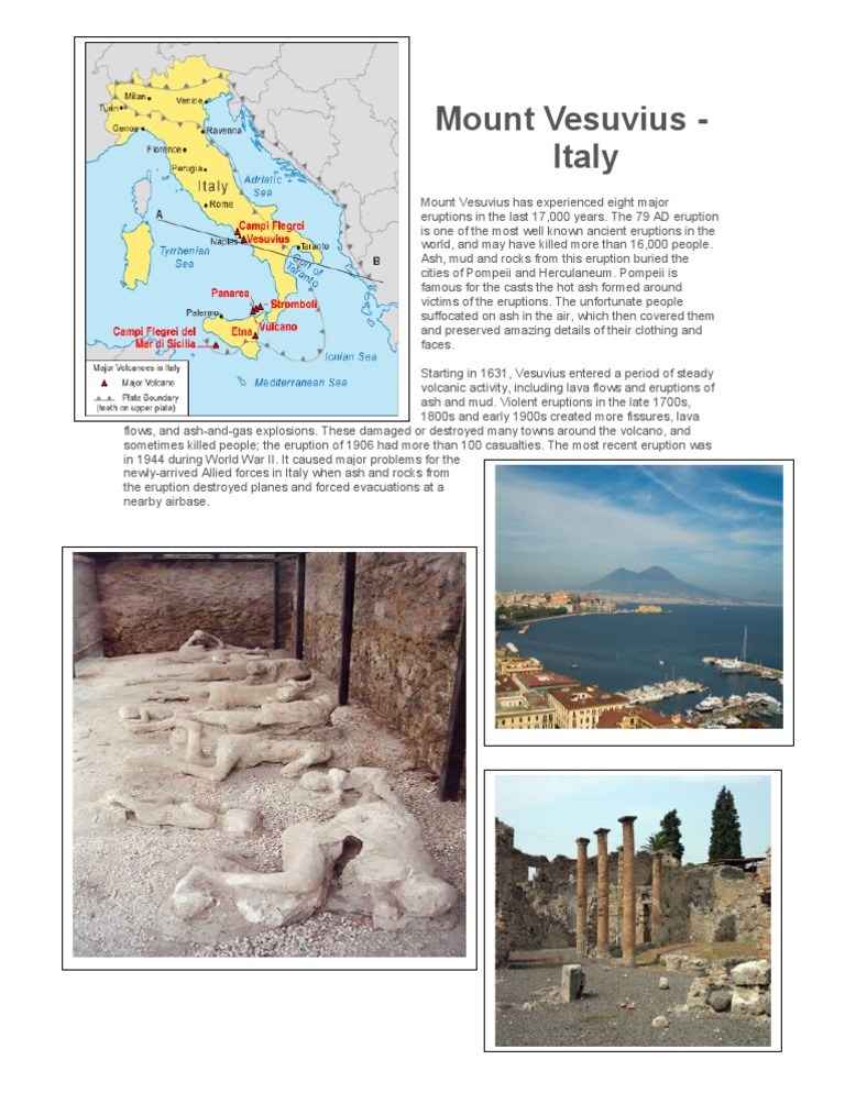 Mount Vesuvius: Eruptions and Impact | PDF | Social Science