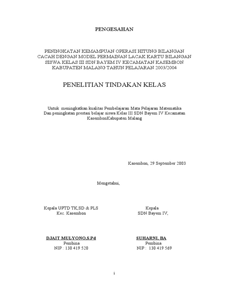 Pengesahan PTK | PDF