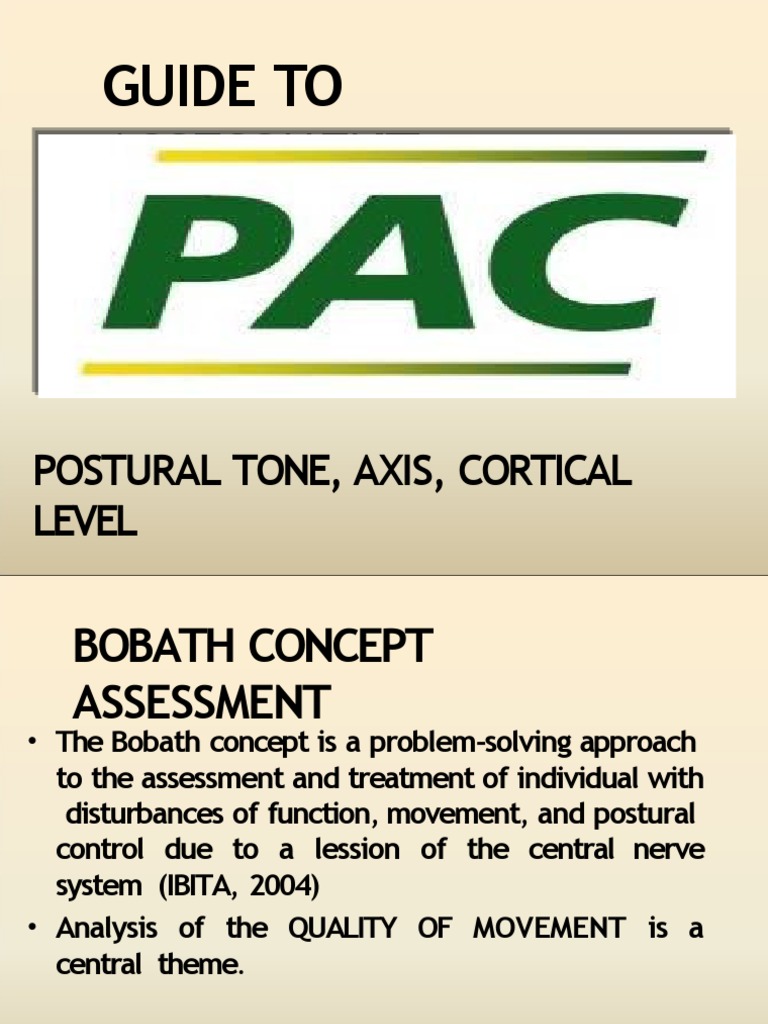 Guide To Assessment: Postural Tone, Axis, Cortical Level | PDF ...