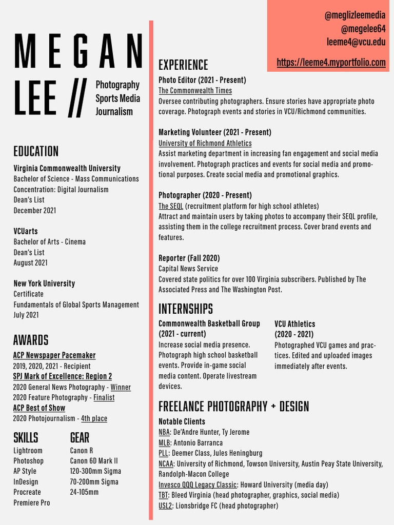 Megan Lee Resume-2021 | PDF | Social Media | Popular Culture & Media Studies