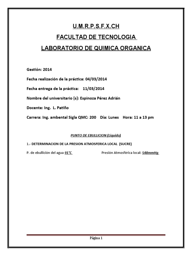 Informe 2 Lab QMC 200 | PDF | Polaridad química | Líquidos